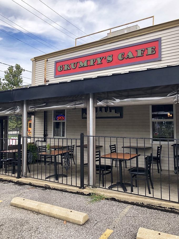 The welcoming facade of Grumpy's promises what every great neighborhood cafe should: good food, zero pretension, and a place that feels like home.