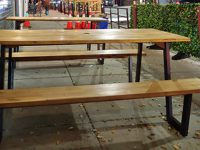 The outdoor seating offers fresh air dining with a side of people-watching &ndash; perfect for savoring your sandwich while soaking in Fishtown's vibrant street life.