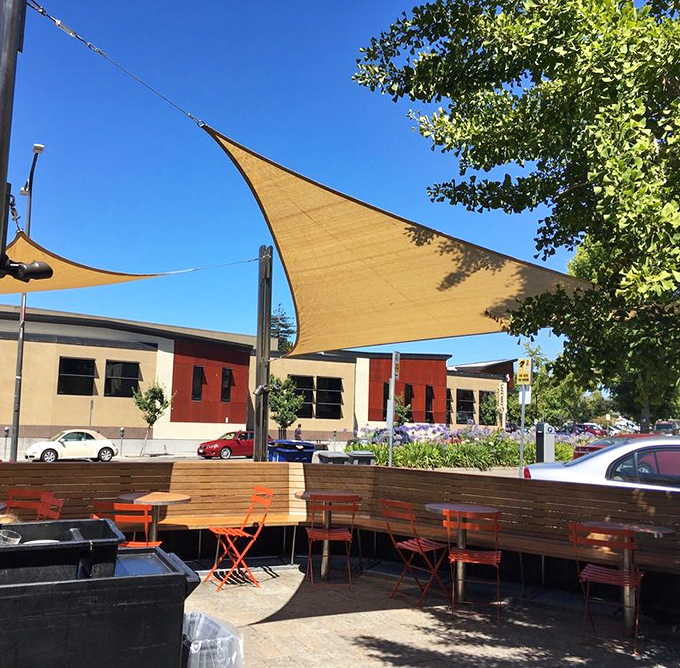 Sun-dappled outdoor seating where Berkeley's famous perfect weather meets perfect deli fare&mdash;a California dream with East Coast flavor.