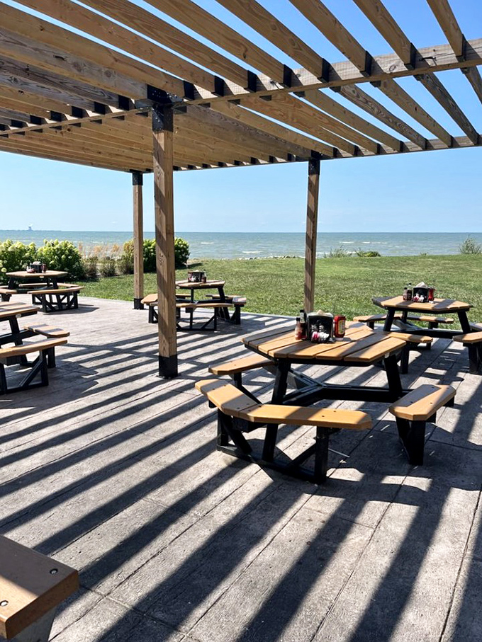 Lakeside dining that reminds you why we endure Ohio winters. When summer arrives with this view, all is forgiven&mdash;especially with fish on the way.