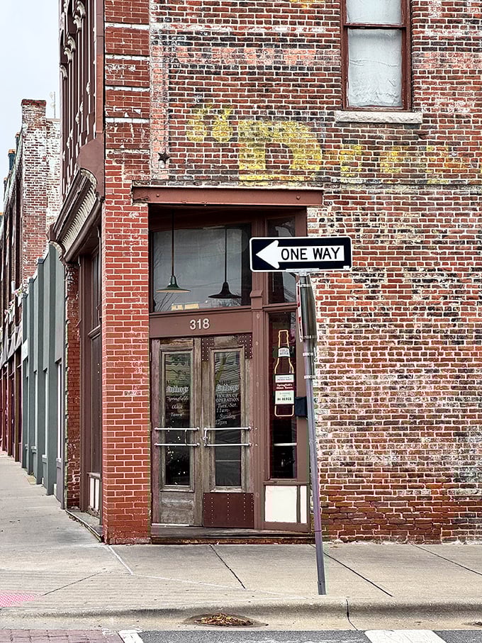 The unassuming entrance to flavor paradise &ndash; brick walls that have weathered decades while protecting the deliciousness within.