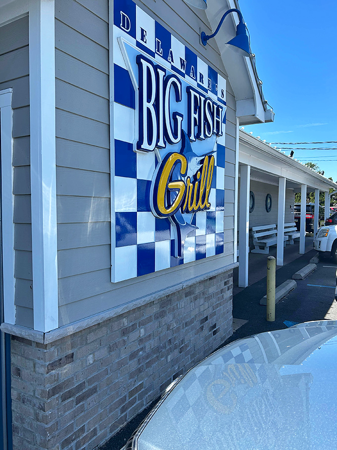 The welcoming exterior promises that inside, Delaware's finest seafood adventure awaits your hungry arrival.