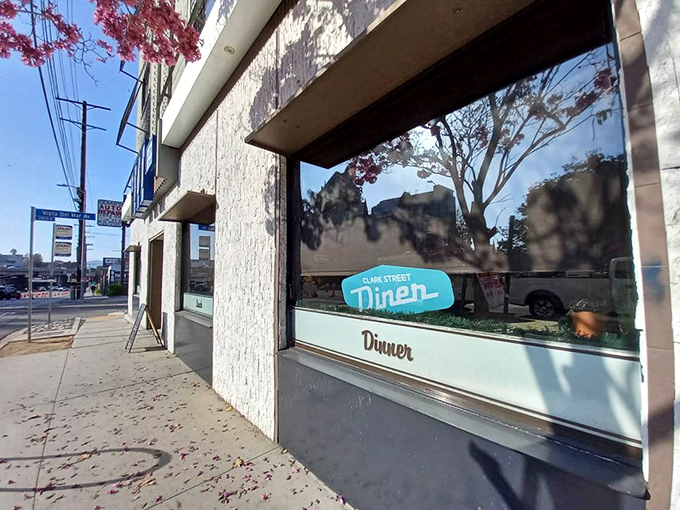 Street-side windows reflect LA sunshine while inside, the serious business of deciding between sweet or savory breakfast unfolds in delicious suspense.