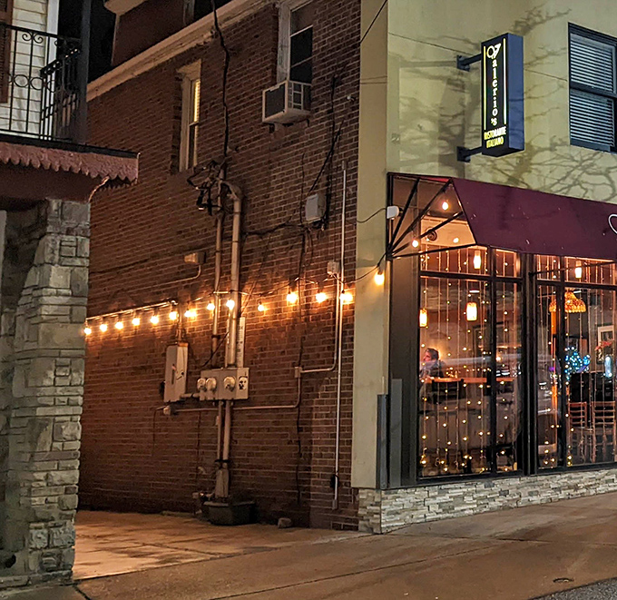 As evening settles over Little Italy, Valerio's corner location glows with invitation, string lights creating an almost magical aura around this Cleveland institution.