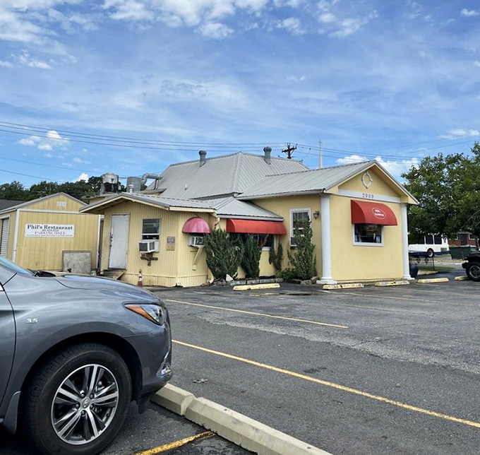 The humble exterior of Phil's Restaurant proves once again that you should never judge a restaurant by its siding.