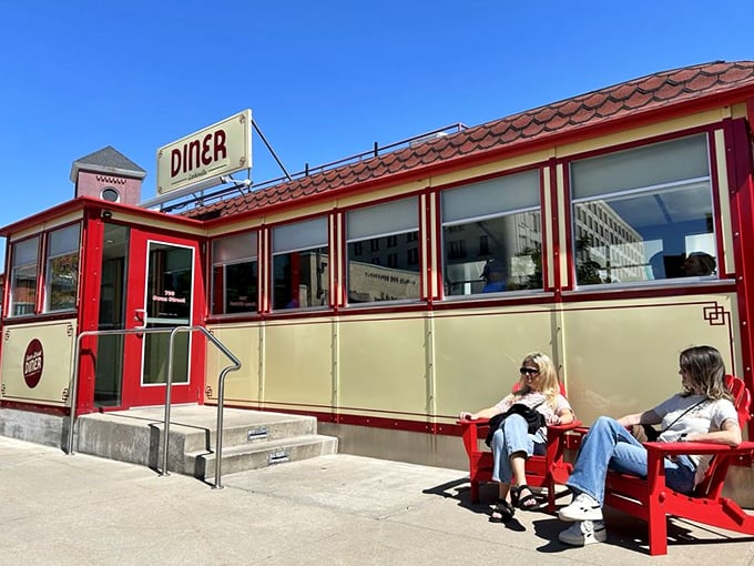The exterior on a sunny day proves that some places just look like they serve great food.