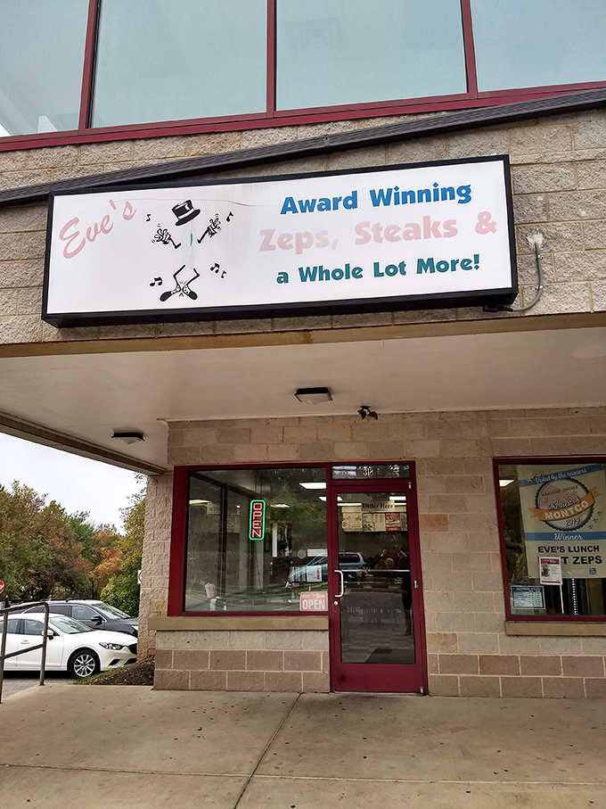 The unassuming exterior that hides a tuna sandwich worth crossing state lines for.