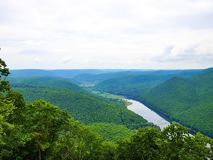 Valley views that make smartphone panoramas feel inadequate. The river curves through mountains like nature's signature on a masterpiece.