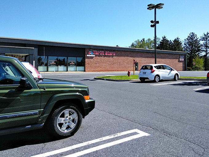 Even from the parking lot, CommunityAid promises adventure. Like a theme park for thrifters, it draws visitors seeking the thrill of the perfect find.