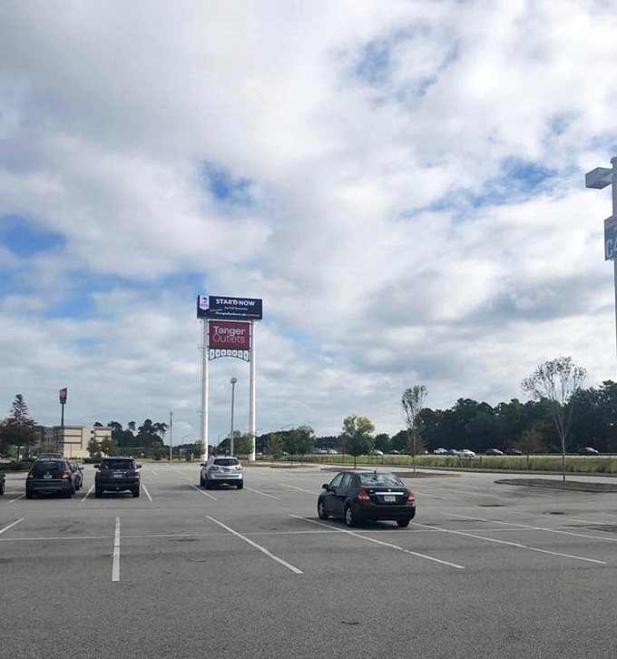The vast parking lot awaits your triumphant return, arms laden with shopping bags and wallet considerably lighter than when you arrived.