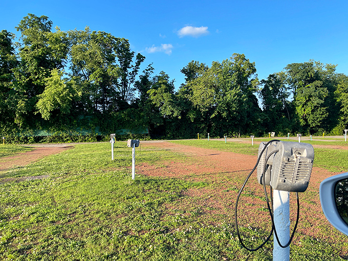 The Universal logo illuminates the night, transforming ordinary vehicles into private screening rooms under Pennsylvania stars. 