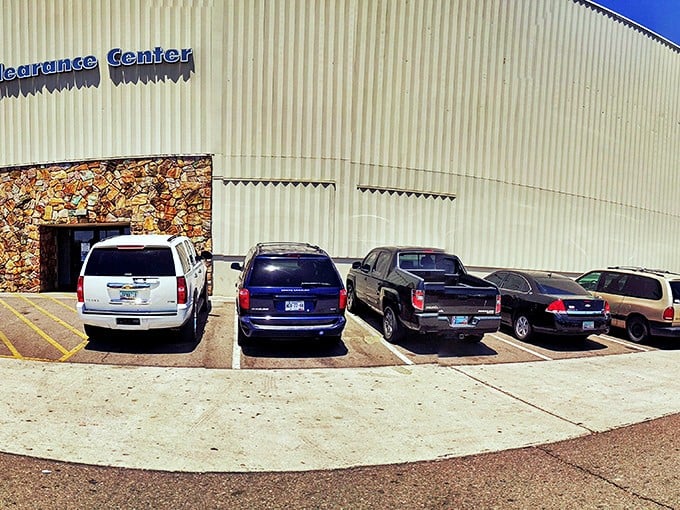 The desert sun can't compete with the warmth of knowing great deals await inside. Even the parking lot has an air of anticipation.