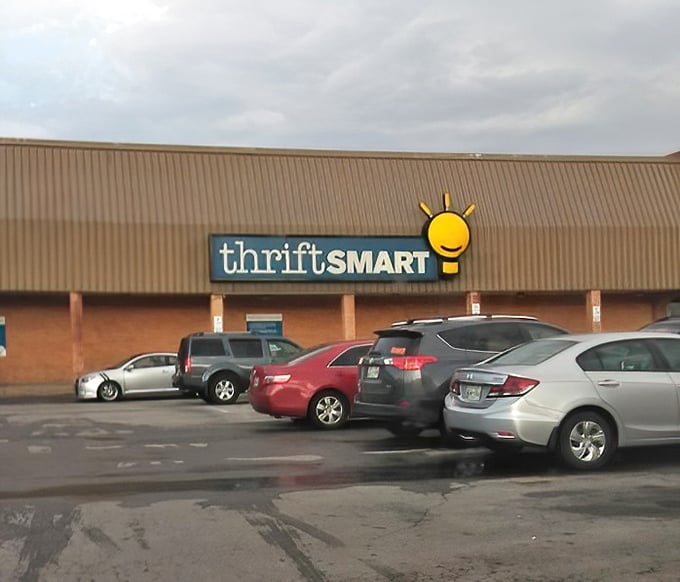 The parking lot fills with cars containing empty trunks on arrival, destined to leave weighted down with affordable finds and fiscal victory.