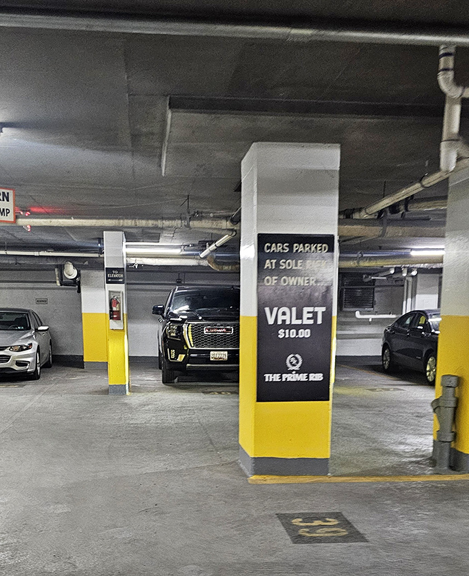 Even the parking area maintains the establishment's standards. When your car gets the VIP treatment, you know your taste buds are in for something special.