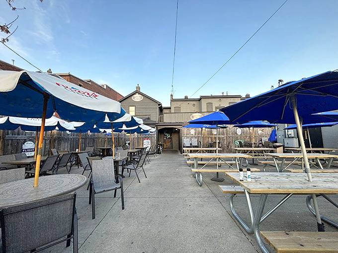 The outdoor patio offers a breath of fresh air and blue-sky dining&mdash;perfect for those Ohio summer evenings when being inside feels criminal.