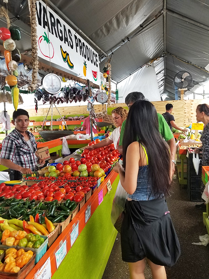 Fresh produce shopping becomes a social experience at Vargas, where the tomatoes are redder, the peppers greener, and the deals sweeter.