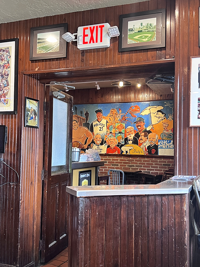 Wood-paneled walls and Pittsburgh sports murals create the perfect backdrop for your culinary adventure. History you can taste.