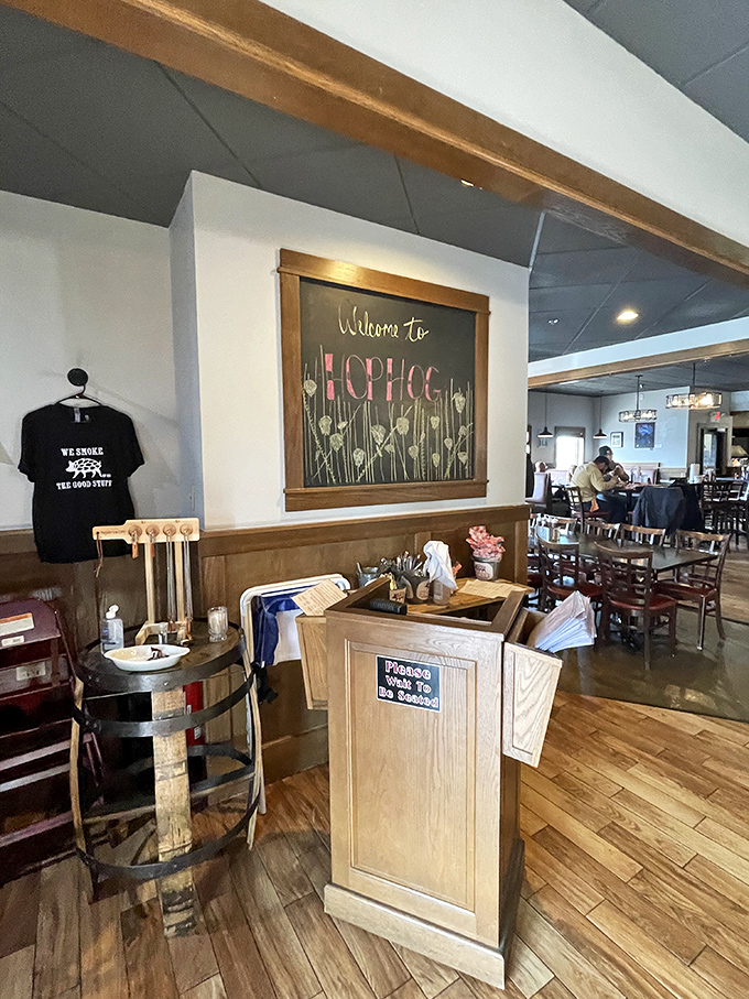 "Welcome to Hop Hog" indeed&mdash;where the host stand feels less like a checkpoint and more like the gateway to your new favorite place.