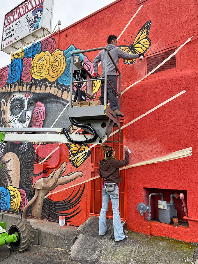 Red Bluff's artistic side blooms on vibrant murals, where California's cultural diversity comes alive through colorful expressions that brighten everyday corners.