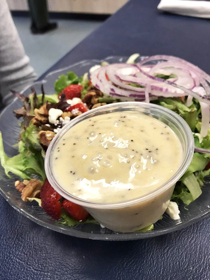 Even the salads here mean business &ndash; fresh greens, thoughtful toppings, and house-made dressing that puts bottled versions to shame.