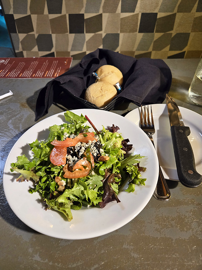 A salad that doesn't apologize for being healthy&mdash;fresh greens playing the perfect opening act before the meaty main event arrives.