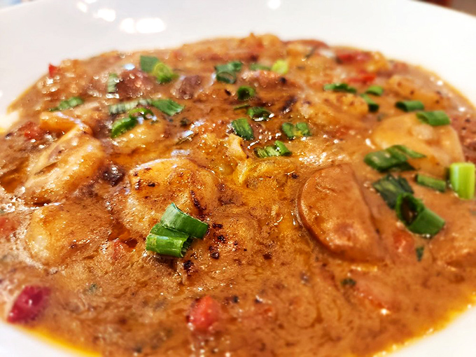 This isn't just shrimp and grits; it's a Southern hug in a bowl. Those green onions aren't garnish&mdash;they're the perfect finishing touch.