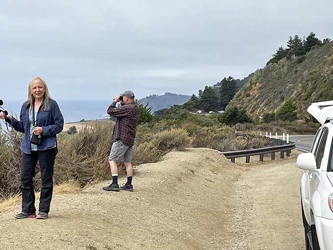 Fellow travelers capture memories while the coastline poses effortlessly in the background. Some views are worth every mile of the journey.