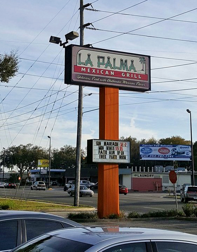 The roadside sign stands like a beacon of hope for hungry travelers. Follow it to flavor salvation in Leesburg.