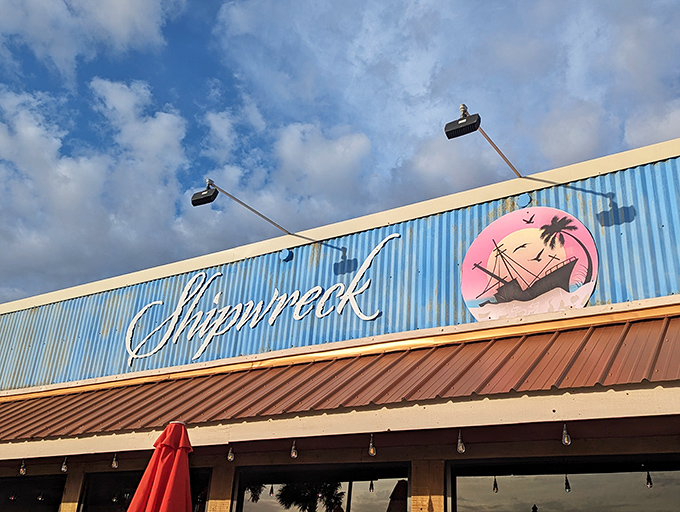 The sign against Florida's blue sky announces what locals already know: you've found the real deal, not a tourist trap.