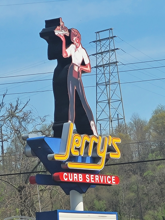 The vintage sign stands tall&mdash;a mid-century masterpiece announcing that yes, there is still joy in this world, and it comes with curb service.