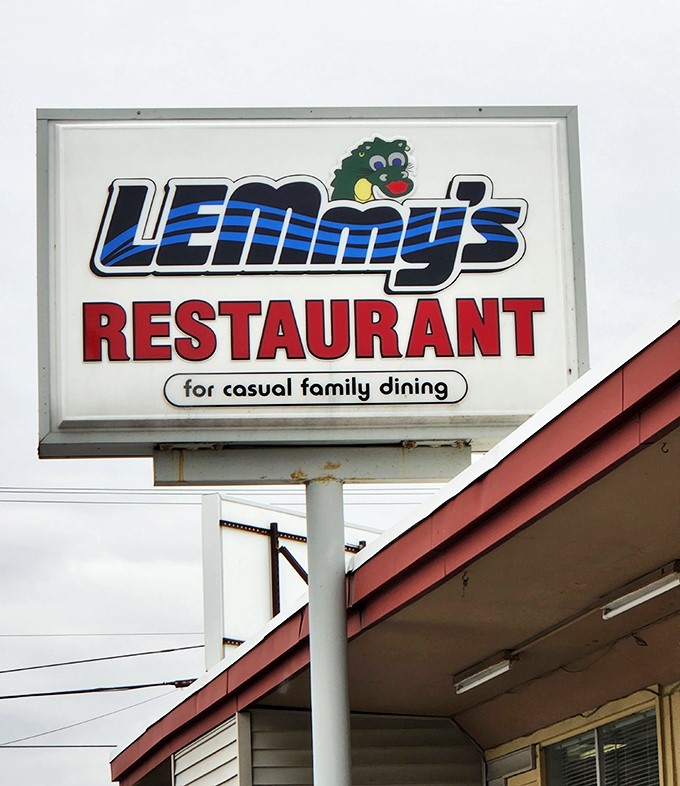 The sign that promises "casual family dining" and delivers on that promise with every perfectly prepared omelet.