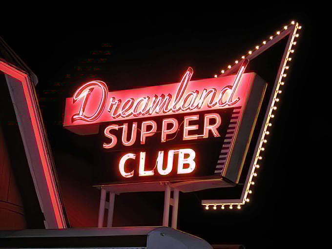 The neon sign glows like a promise in the night&mdash;Dreamland indeed. This is how Wisconsin evenings should end: full, happy, and planning your next visit.