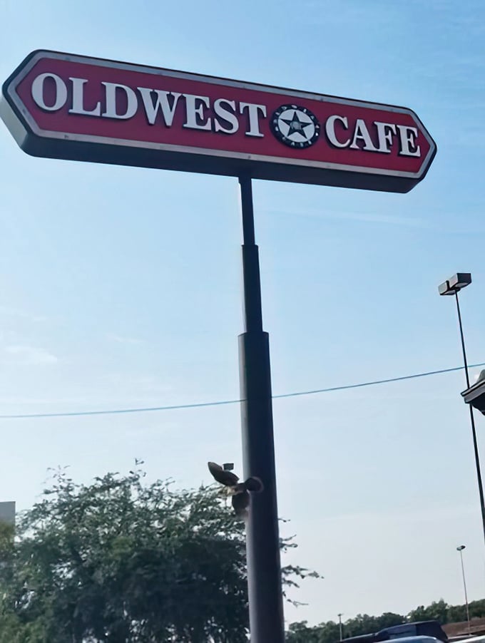 The sign promises Western hospitality in bold red letters &ndash; a promise the kitchen keeps with every plate that leaves the pass.