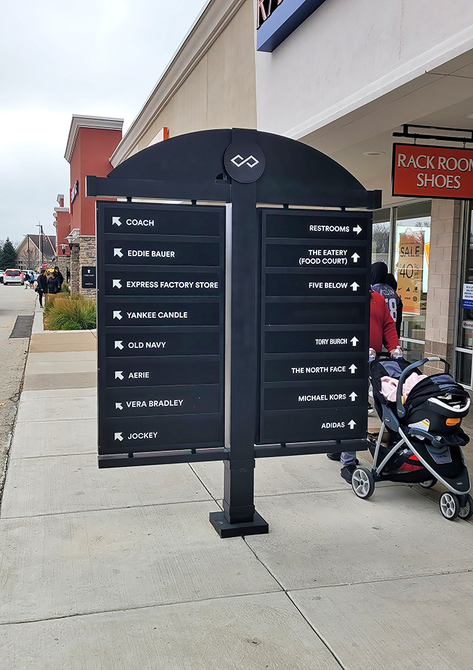 The directory sign &ndash; your treasure map to retail paradise. Without it, you'd wander aimlessly between Coach and Eddie Bauer forever.