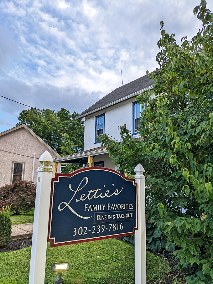 The sign that beckons hungry travelers with its promise of "Family Favorites." Like a lighthouse for the famished, it guides you to delicious shores.