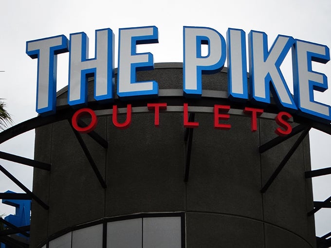 Bold signage announces your arrival at discount heaven where designer dreams become wallet-friendly realities.