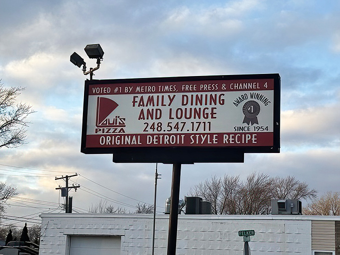 The sign says "Award Winning" but locals don't need trophies to know this place serves some of the best pizza in Michigan.