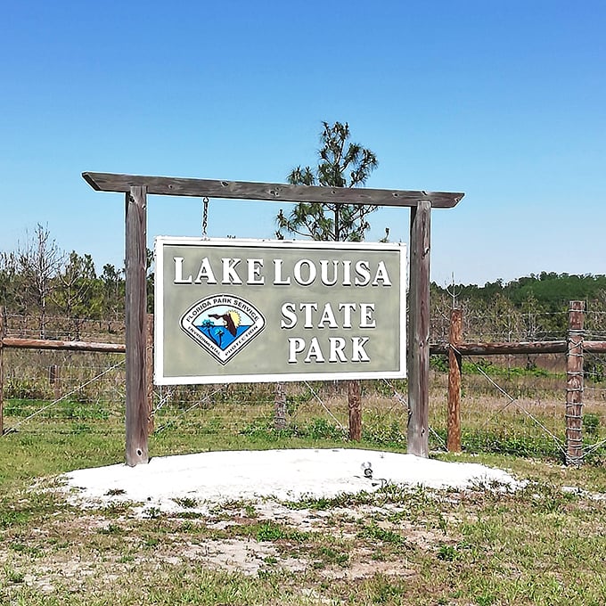 The park's entrance sign stands as a promise of what awaits beyond&mdash;4,372 acres of Florida as it was meant to be experienced.