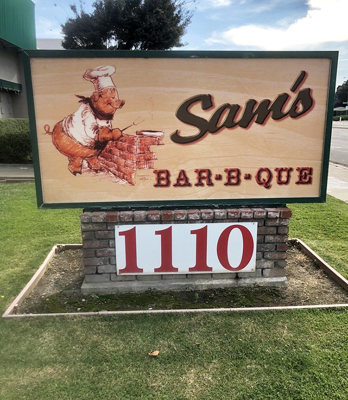 Sam's iconic pig chef sign&mdash;a beacon of barbecue hope on Bascom Avenue that's guided hungry pilgrims for generations.