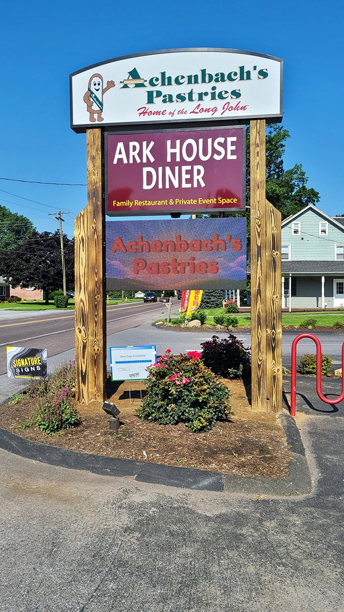 The roadside sign announces your arrival at a Pennsylvania Dutch baking institution. Like a lighthouse guiding hungry travelers to safe harbor.