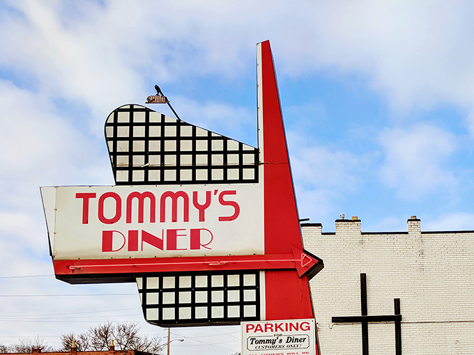 That arrow isn't just pointing to a diner&mdash;it's directing you toward the kind of breakfast experience that makes fast-food drive-thrus weep with inadequacy.