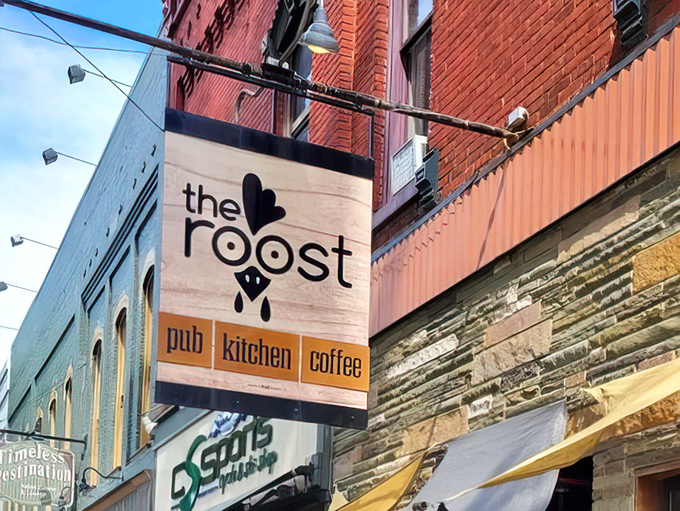 Simple signage that doesn't need to shout &ndash; confidence looks like knowing your food speaks for itself.