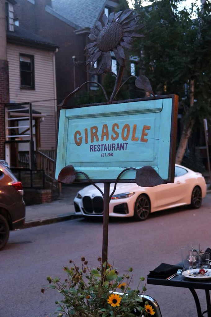 The sign that started a thousand "best ravioli" debates among passionate Pittsburgh pasta lovers.