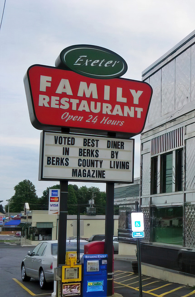 The proud signage announces accolades that speak volumes about this beloved local institution's culinary reputation and excellence.