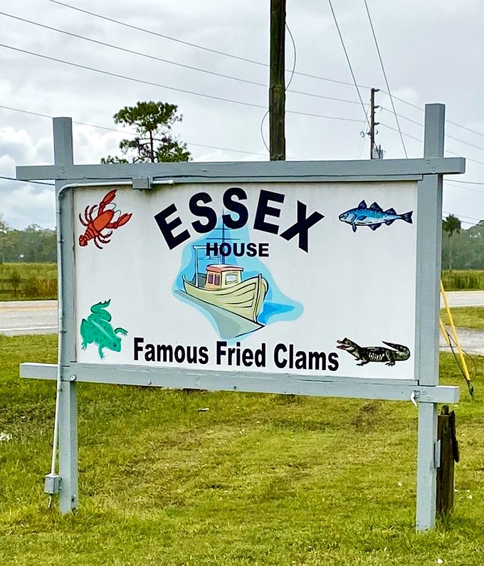 The roadside sign promises "Famous Fried Clams" &ndash; a bold claim that Essex Seafood House backs up with every golden batch.