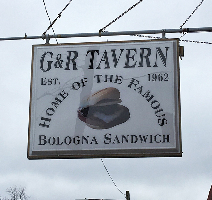 The sign says it all: "Home of the Famous Bologna Sandwich" since 1962. Some things in life actually live up to their billing.