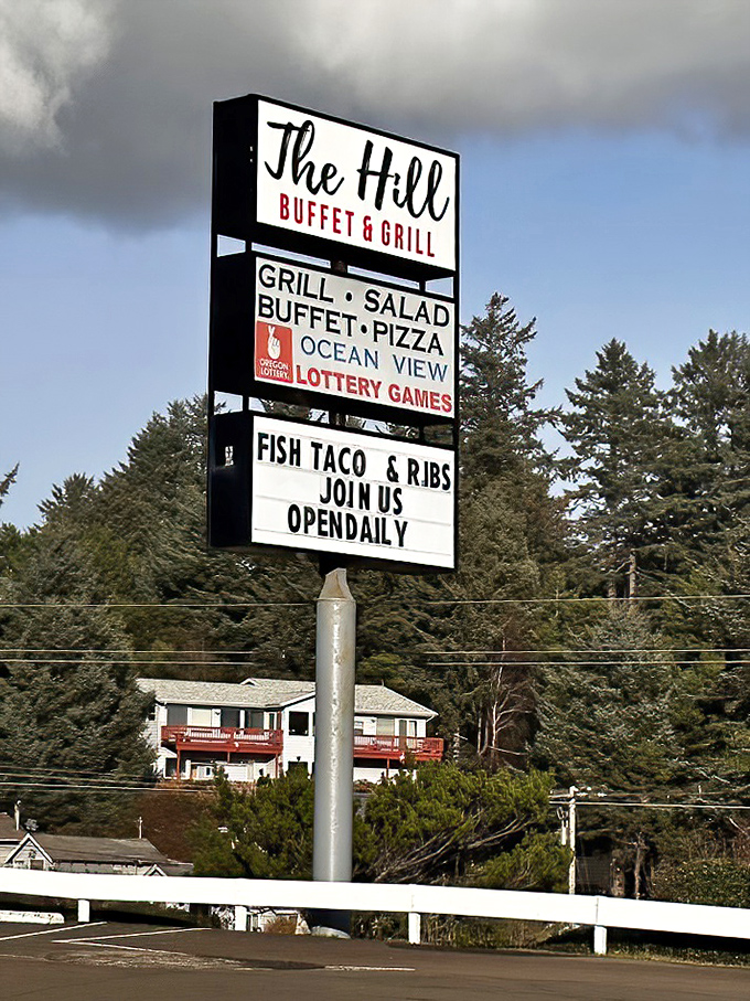 The roadside sign makes bold promises about fish tacos and ribs. Spoiler alert: it's not false advertising&mdash;they deliver on both counts.