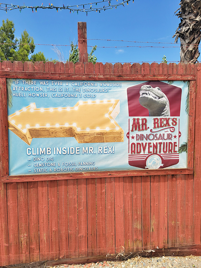 "If there was ever a California roadside attraction, this is it!" proclaims the sign, and after 65 million years, who are we to argue?