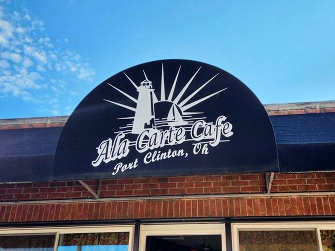 The lighthouse logo that guides hungry travelers to breakfast bliss. This sign has become Port Clinton's unofficial beacon of comfort food.