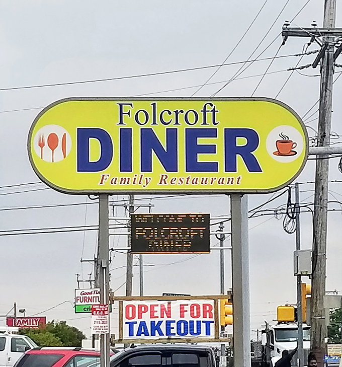 The roadside sign that's guided hungry travelers for years, promising the simple pleasure of a meal that delivers exactly what you're craving.